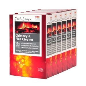 firewise 18 treatments soot-loose chimney & flue cleaner dissolves soot, tar and creosote increases heater efficiency, reduces smoke emissions & non-corrosive