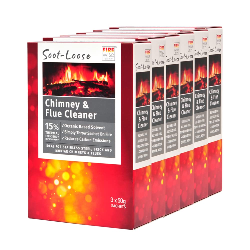 Firewise 18 Treatments Soot-Loose Chimney & Flue Cleaner Dissolves Soot, Tar and Creosote Increases Heater Efficiency, Reduces Smoke Emissions & Non-Corrosive