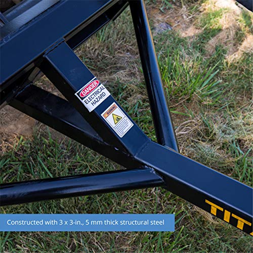 Titan Attachments 20 FT Economy Telescoping Hydraulic Skid Steer Truss Boom with 120-inch Reach