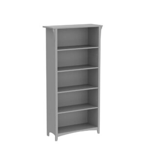 Salinas 5-Shelf 63-Inch H Tall Bookcase, Cape Cod Gray, 2/Set