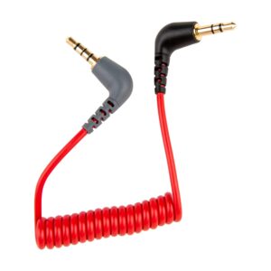 Alfzero Replacement 3.5mm TRS to 3.5mm TRRS Patch Adapter Cable for External Compact On-Camera Microphone VideoMicro Mics