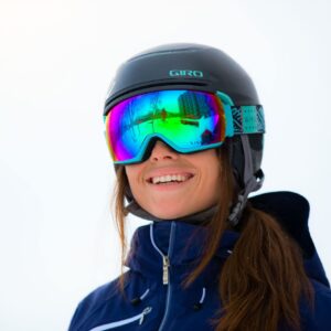 Giro Terra MIPS Ski Helmet - Snowboard Helmet for Women & Youth - Matte Coal/Cool Breeze - Size M (55.5-59 cm)