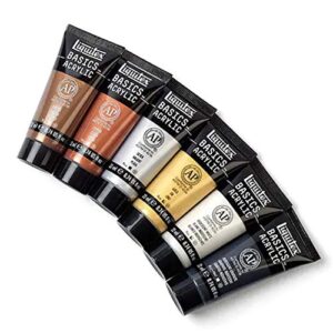 liquitex basics metallics & iridescents acrylic paint set