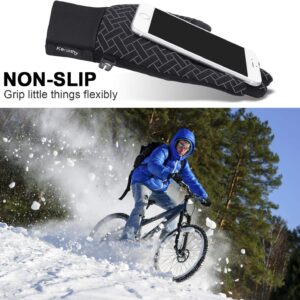 Winter Gloves for Men Women Thermal Touch Screen Water Resistant Windproof Anti Slip Heated Warm Glove for Cycling Running Biking Driving Hiking