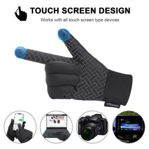 Winter Gloves for Men Women Thermal Touch Screen Water Resistant Windproof Anti Slip Heated Warm Glove for Cycling Running Biking Driving Hiking