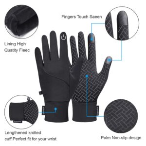 Winter Gloves for Men Women Thermal Touch Screen Water Resistant Windproof Anti Slip Heated Warm Glove for Cycling Running Biking Driving Hiking