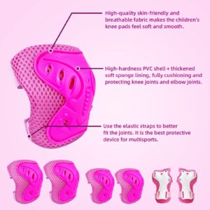 Boys Girls Kids Bike Helmet Outdoor Safety Pads Set AyeKu Knee Elbow Pads and Wrist Guards for Riding Scooter Skateboard Cycling Helmet 8-14 Years Old