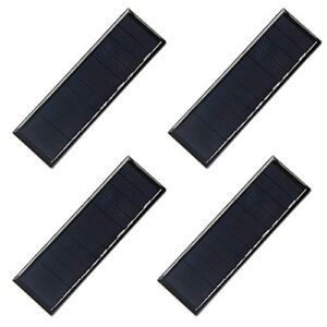 nuzamas set of 4 pieces 6v 143x43mm micro mini solar panel cells for solar power energy, diy home, garden light, science projects - toys - battery charger