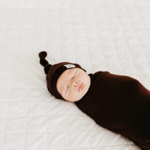 Large Premium Knit Baby Swaddle Receiving Blanket "Moose" by Copper Pearl