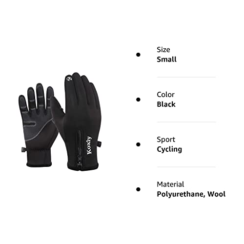 Koxly Winter Gloves Touch Screen Fingers Warm Gloves Insulated Anti-Slip Windproof Waterproof Cycling Riding Running Work for Men Women Mens Womens