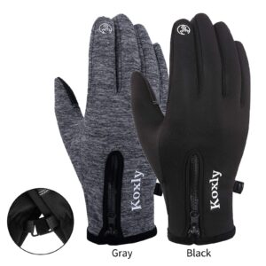 Koxly Winter Gloves Touch Screen Fingers Warm Gloves Insulated Anti-Slip Windproof Waterproof Cycling Riding Running Work for Men Women Mens Womens