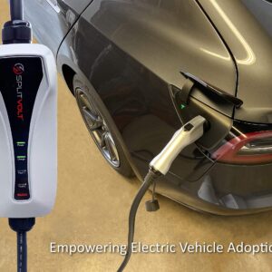 Splitvolt NEMA 10-30 Level 2 EV Charger 240V with 16 ft Cord, Fastest NEC-Safe 30 Amp Circuit Charging, J1772 Plug, Includes EVSE Cable Travel Bag