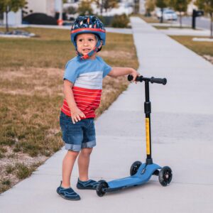 Hishine Kick Scooter for Kids with 3 Light up Wheels and Adjustable Height for 2-7 Years Old Ages Girls Boys Toddlers & Children,Lean to Steer, 3-Wheeled Scooters (12-PURPLE1)