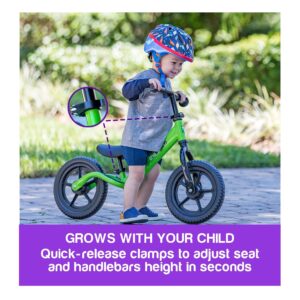 The Original Croco Ultra Lightweight and Sturdy Balance Bike.2 Models for 2, 3, 4 and 5 Year Old Kids. Unbeatable Features. Toddler Training Bike, No Pedal. (Black, Ultralight 12 Inch)