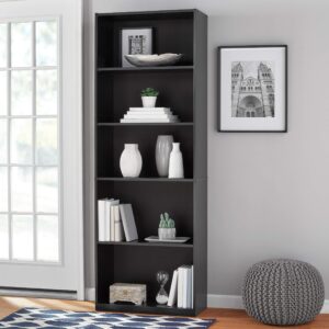 mainstay'` 71" 5-shelf standard bookcase a true black oak, 71"