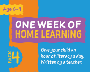 1 week literacy distance learning: pack four (age 6-9) grades 1-3