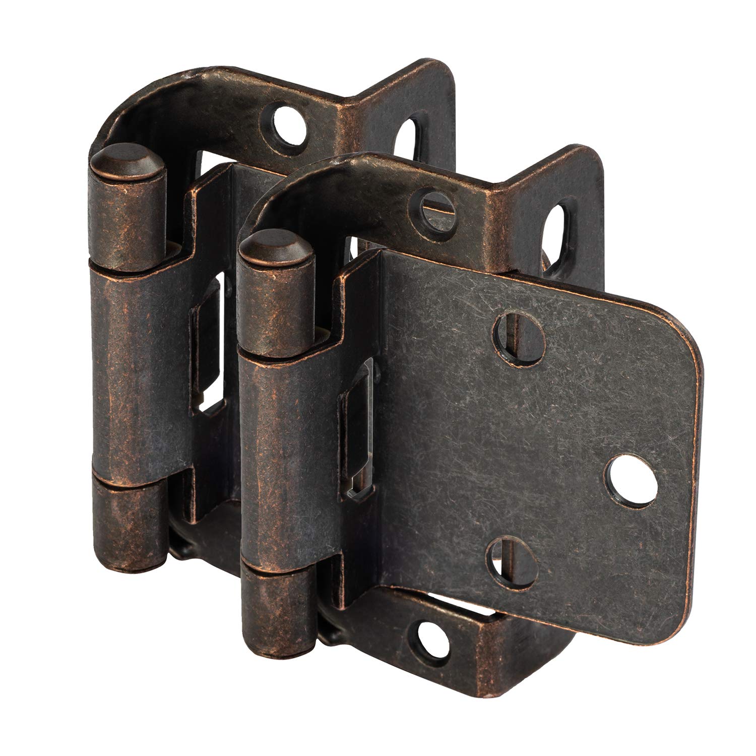 5 Pair Pack - Cosmas 18650-ORB Oil Rubbed Bronze Self Closing Partial Wrap Cabinet Hinge 1/2" Inch Overlay (Pair) [18650-ORB]