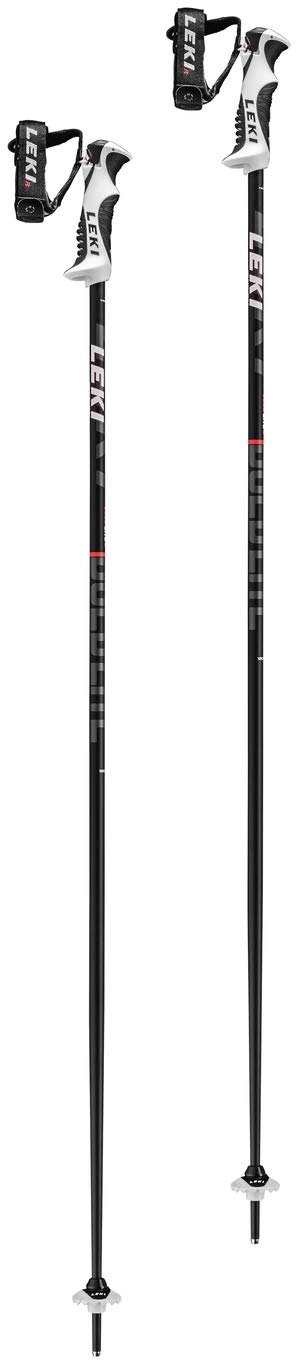 LEKI Bold Lite S Ski Pole Pair - Black/Red 120