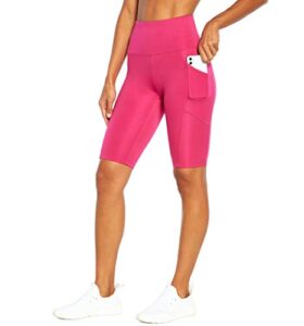 bally total fitness fiona pocket tummy control 11" bermuda short, fuchsia red, medium