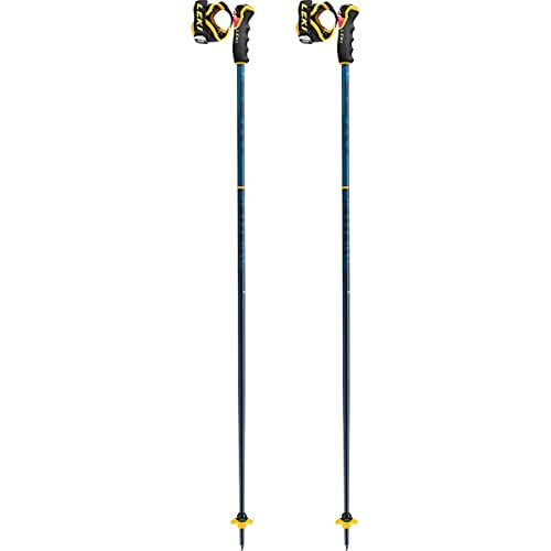 LEKI Spitfire 3D Ski Pole Pair - Blue/Mustard 125