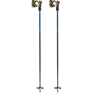 LEKI Spitfire 3D Ski Pole Pair - Blue/Mustard 125