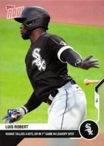 2020 topps now baseball #43 luis robert rookie card white sox - only 6,413 made!