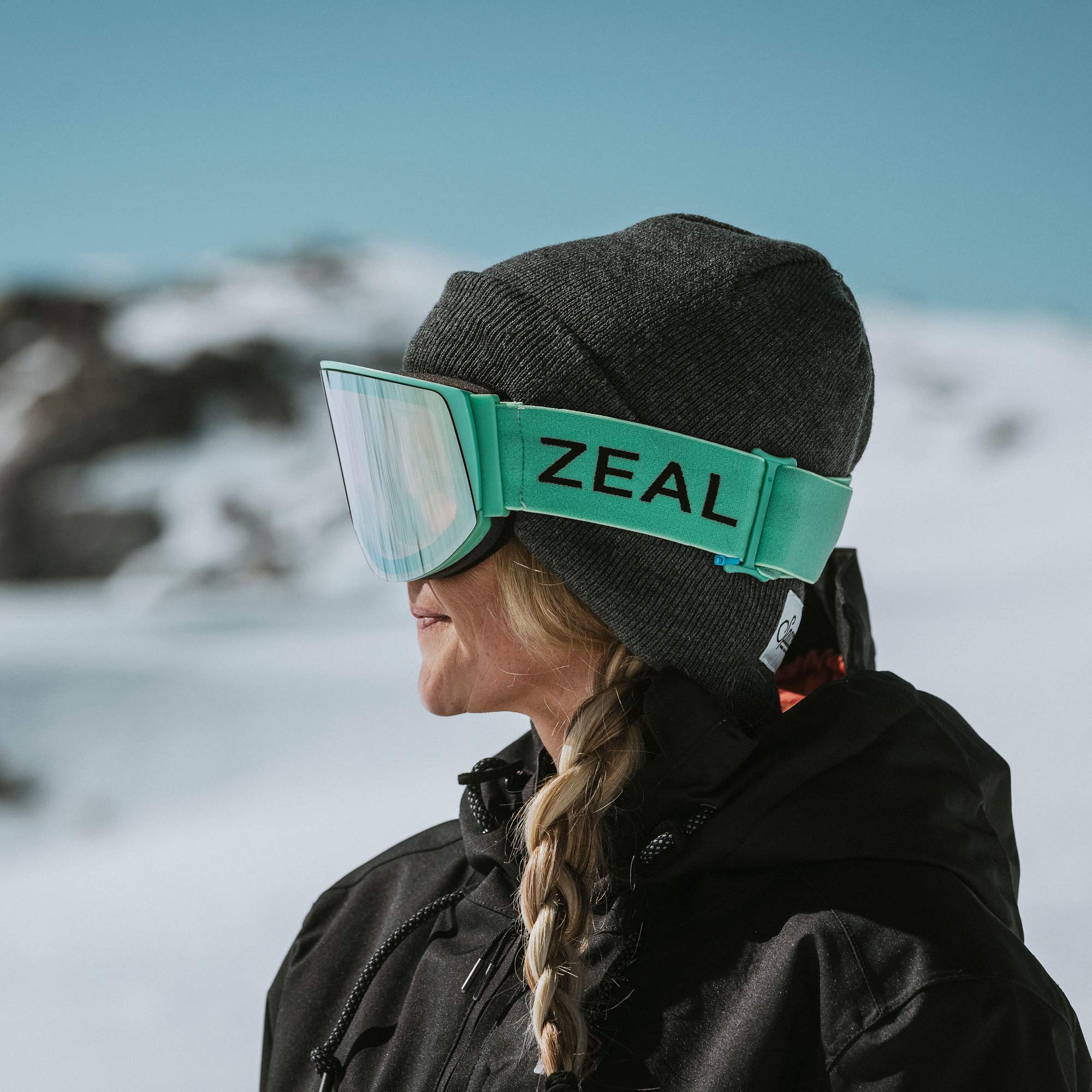 Zeal Optics Beacon Goggle Accessory Lens - Replacement Lenses For Ski & Snowboard Goggles, Observation Deck Technology Lenses - Persimmon Sky Blue Accessory Lens