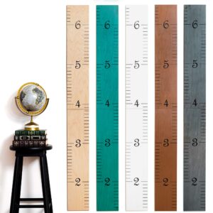 HEADWATERS STUDIO Wooden Ruler Growth Chart for Kids, Boys and Girls - Height Chart & Height Measurement for Wall - Kids Nursery Wall Decor and Room Hanging Wall Decor - Original - White