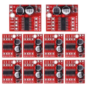 aceirmc 10pcs 1.5a 2 way dc motor driver module speed dual h-bridge replace stepper l298n (mini controller board)