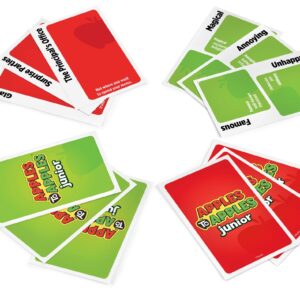 Mattel Games Apples to Apples Junior Kids Game, Card Game for Family Night with Kid-Friendly Words to Make Crazy Combinations