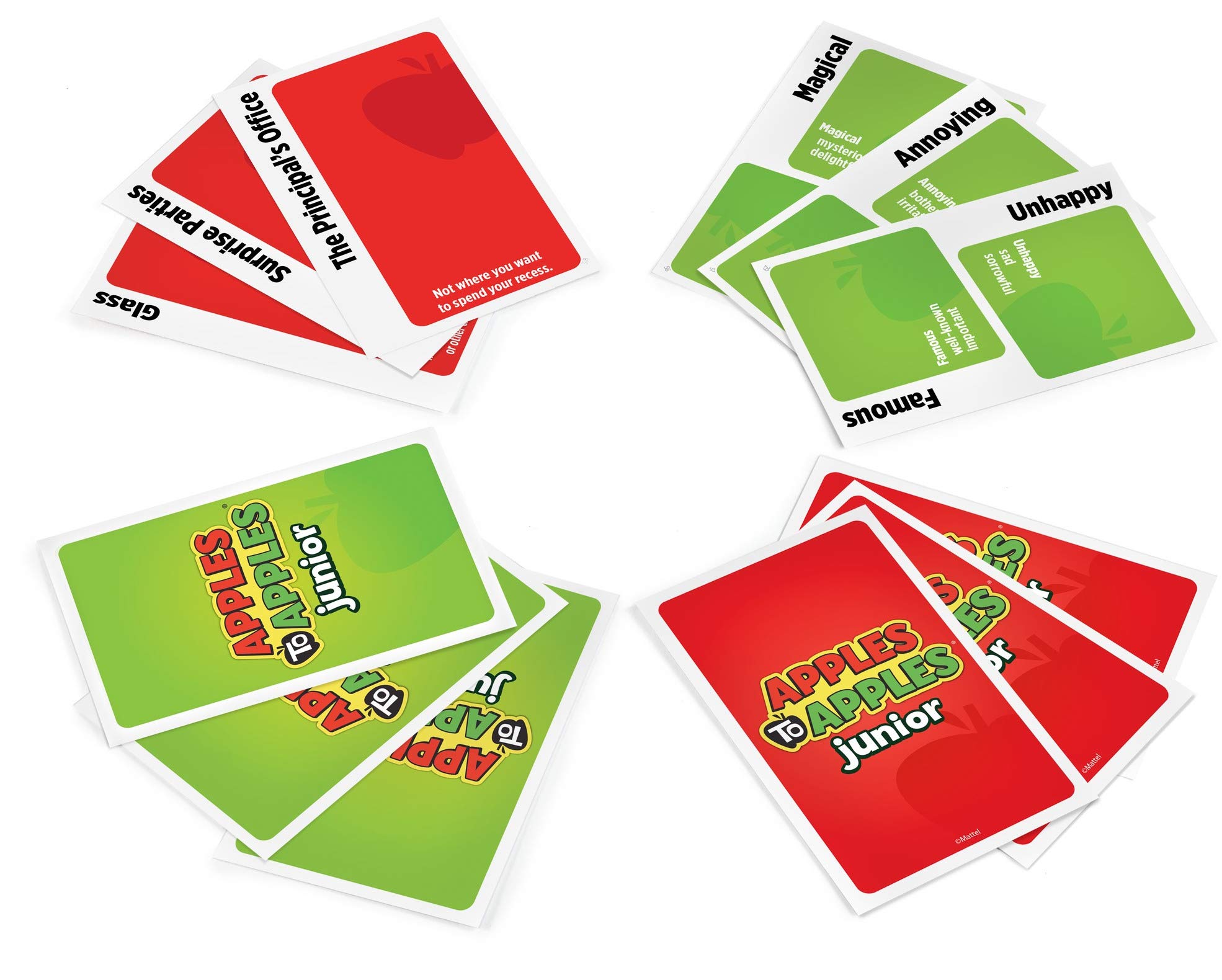 Mattel Games Apples to Apples Junior Kids Game, Card Game for Family Night with Kid-Friendly Words to Make Crazy Combinations