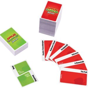 Mattel Games Apples to Apples Junior Kids Game, Card Game for Family Night with Kid-Friendly Words to Make Crazy Combinations