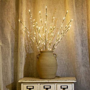 3 Pack Lighted Tree Branches, Crystal Beaded Gold Branch lights with Timer Battery Operated, 30inch Twig Tree with 60 Warm White LED Lights Tall Vase Filler for Home Garden Wedding Holiday Decoration