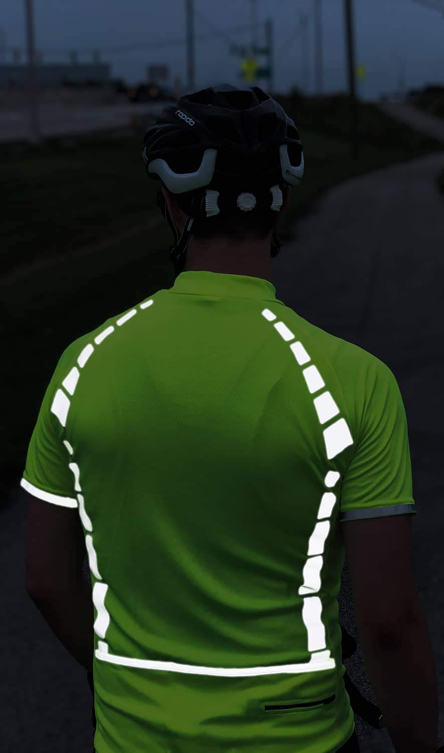 ReflecToes High Visibility Cycling Jersey - Reflective Hi-Viz Cycling Shirt Men and Women Yellow