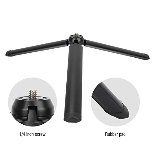 Black High Bearing Capacity with Anti-Slip Rubber Mat Foldable Mini Tripod, Action Camera Tripod, for Phone Gimbal