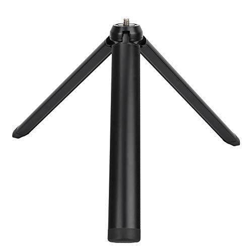 Black High Bearing Capacity with Anti-Slip Rubber Mat Foldable Mini Tripod, Action Camera Tripod, for Phone Gimbal