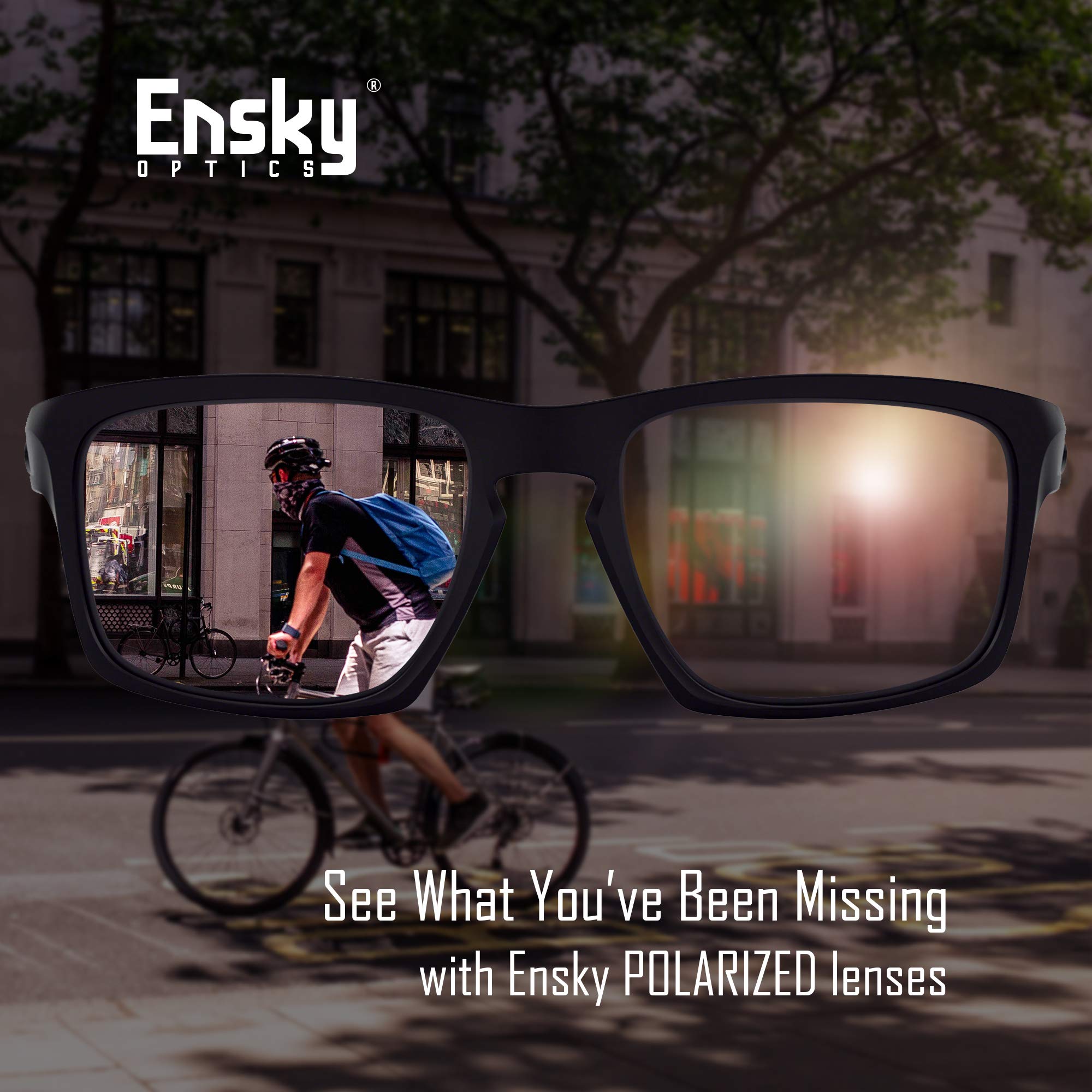 Ensky HardyShield Replacement Lenses for Oakley Fuel Cell OO9096 Sunglasses - Crimson Lake