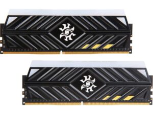 xpg spectrix d41 tuf certified rgb ddr4 3200mhz 32gb (2x16gb) 288-pin cl16-20-20 pc4-25600 desktop u-dimm memory retail kit black (ax4u3200716g16a-db41)