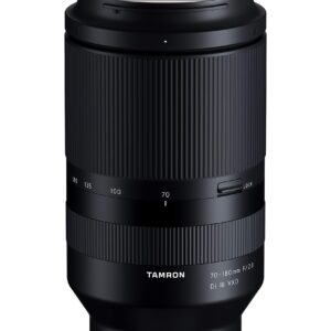 Tamron 70-180mm F/2.8 Di III VXD Lens for Sony Full Frame/APS-C E-Mount, Black (Renewed)