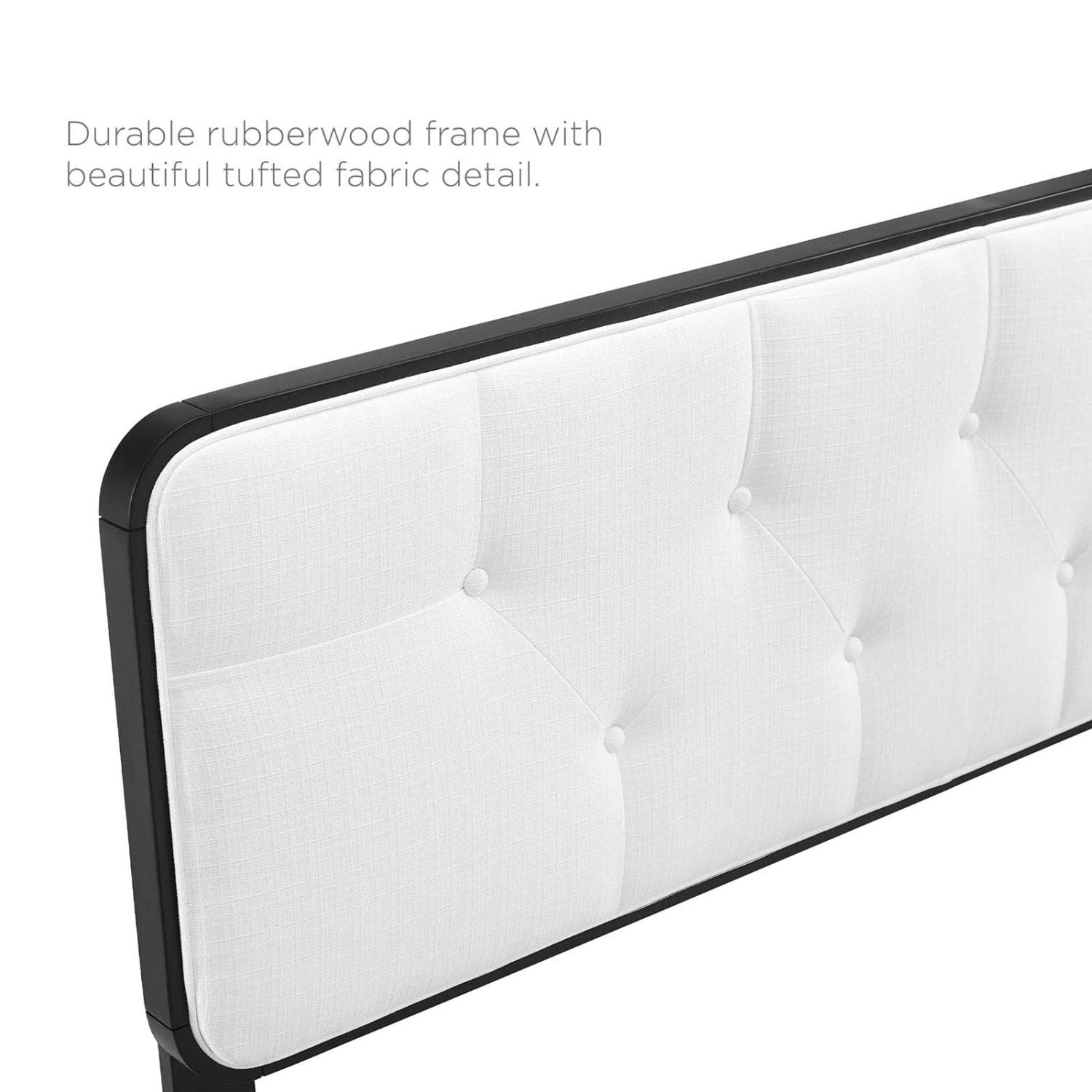 Modway Collins Tufted Fabric and Wood Queen Headboard in Black White