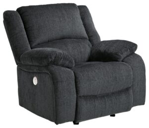 signature design by ashley draycoll contemporary power rocker recliner, dark gray