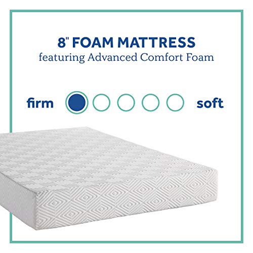 Sealy 8 Inch Queen Size Foam Bed In a Box, Multiple Layers of Foam Help Support Sleep at Night, Firm Feel and CertiPur-US Certified, King