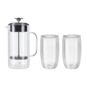 zwilling sorrento double wall french press and latte glass