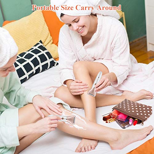 Electric Razor for Women, 2-in-1 Women Shaver Wet & Dry Painless Hair Removal Razor, Waterproof Body Hair Remover for Face Legs Underarms and Bikini Trimmer Rechargeable Cordless with 2 Shaver Head