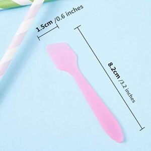 Reusable Mini Make-up Spatulas, 100 pieces,Transparent.