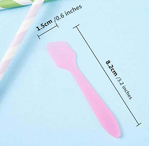 Reusable Mini Make-up Spatulas, 100 pieces,Transparent.