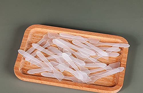 Reusable Mini Make-up Spatulas, 100 pieces,Transparent.