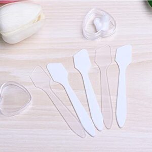 Reusable Mini Make-up Spatulas, 100 pieces,Transparent.