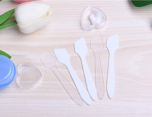 Reusable Mini Make-up Spatulas, 100 pieces,Transparent.