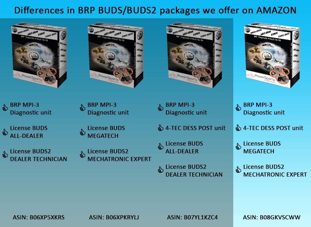 BRP Buds / BUDS2 MPI-3 Diagnostic Scanner Megatech/Mechatronic Expert + 4TEC DESSPOST for CANAM Skidoo SEADOO Lynx